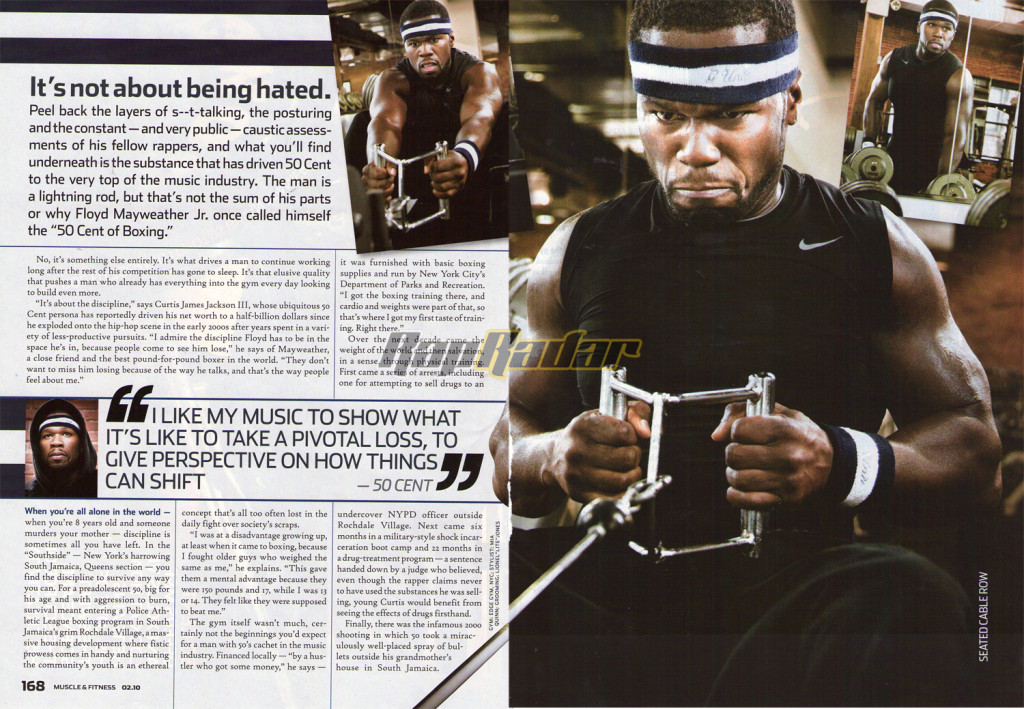 50 Cent Covers Muscle & Fitness (Feb. 2010) - Rap Radar