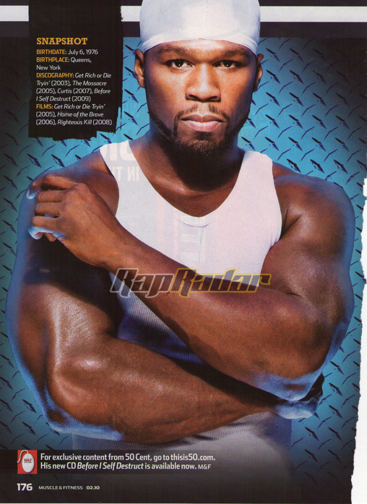 50 Cent Covers Muscle & Fitness (Feb. 2010) - Rap Radar
