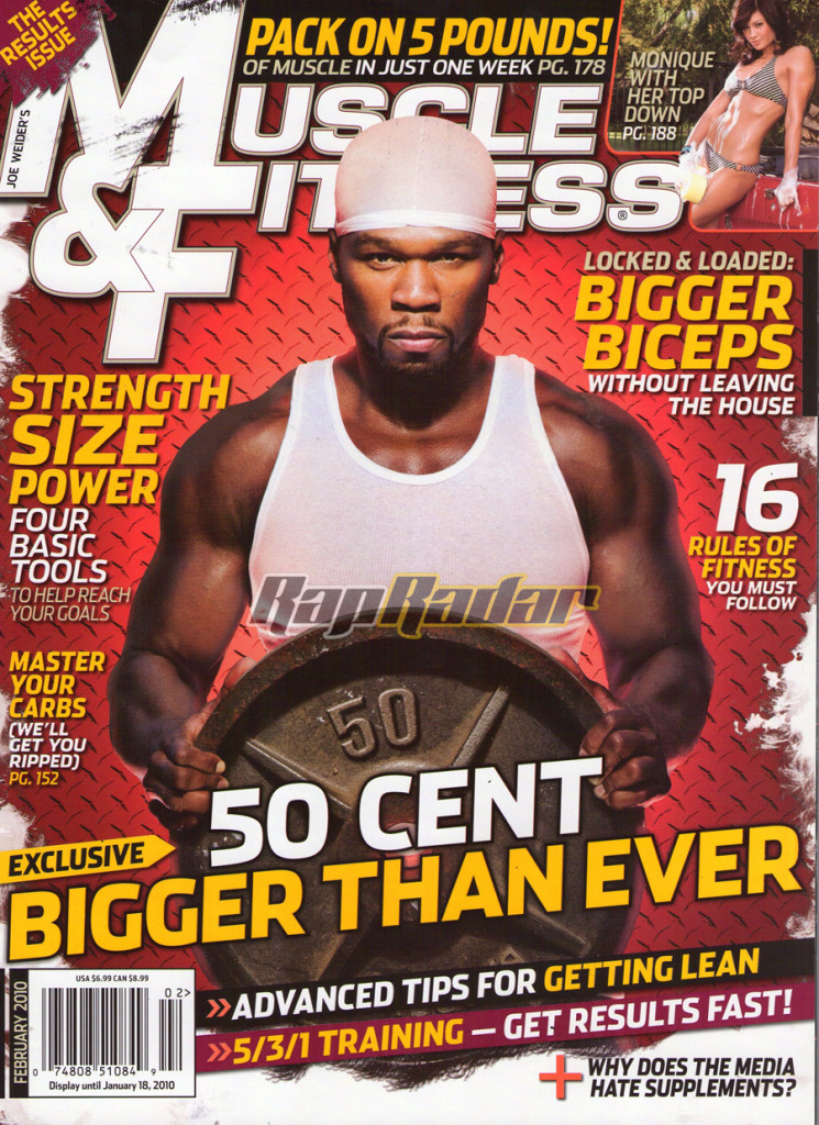 50 Cent Covers Muscle & Fitness (Feb. 2010) - Rap Radar