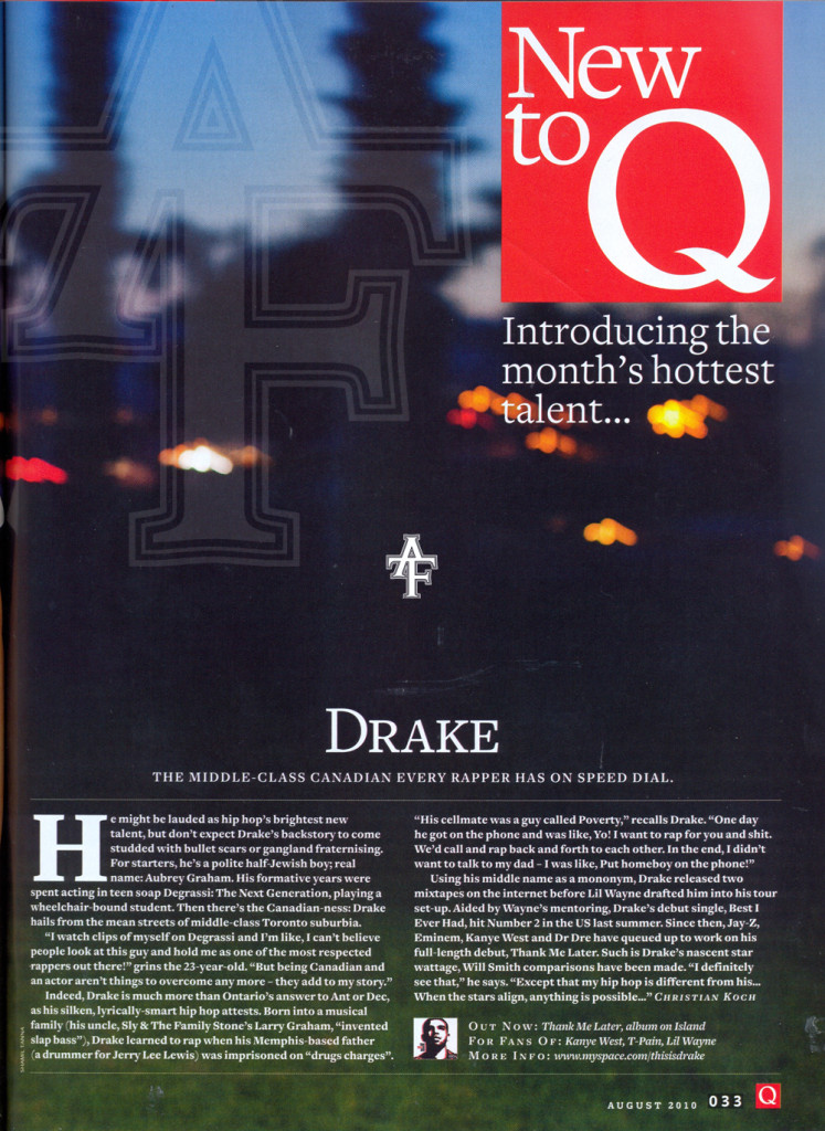 Drake Feature In Q Magazine - Rap Radar