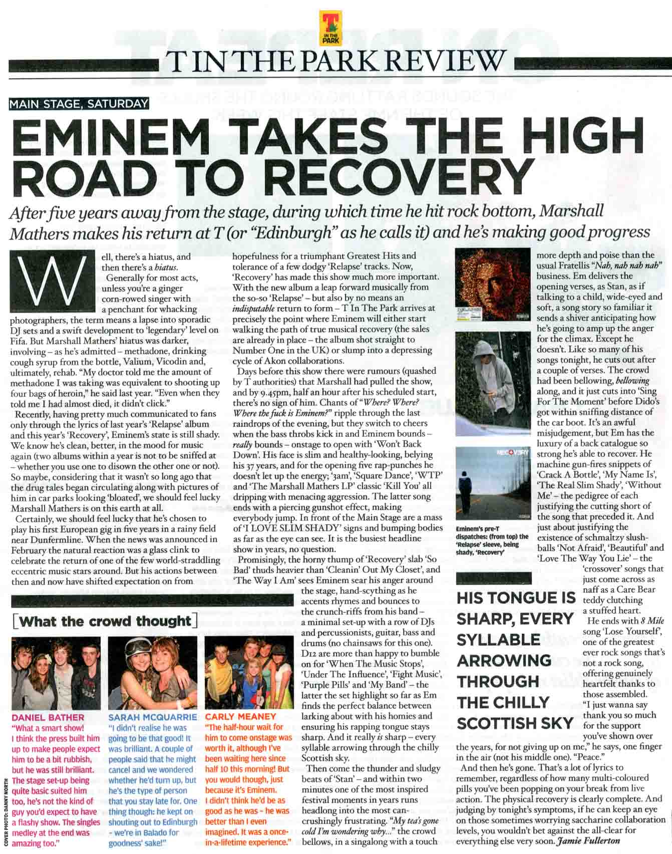 Eminem Covers NME - Rap Radar