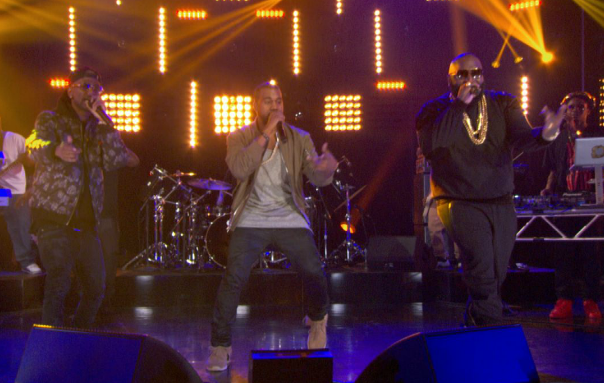 Rick Ross, Kanye West & Big Sean “Sanctified” On ‘Arsenio’ - Rap Radar